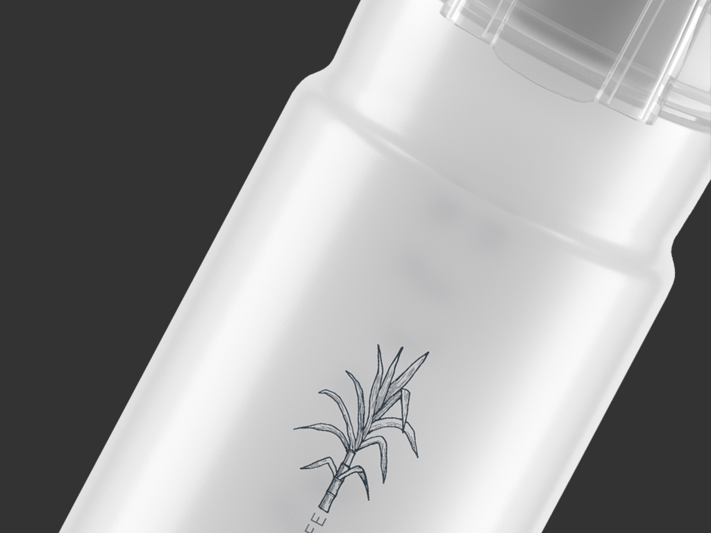 Jet Sugar Cane Plus, Elite’s bio-based bottle with cap