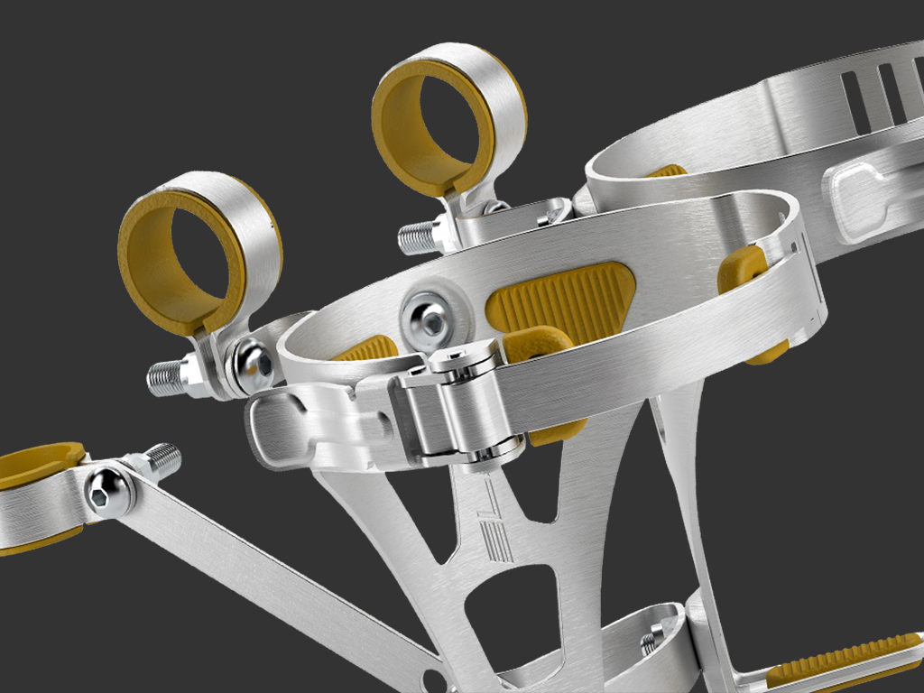 Porte-bidon Eroica double: Porte-bidons Métal inoxydable - Elite